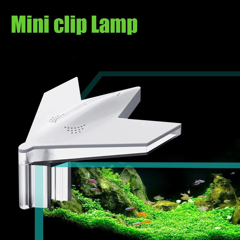 110-240V Mini Waterproof Clip LED Aquarium Light Fish Tank Aquatic ...