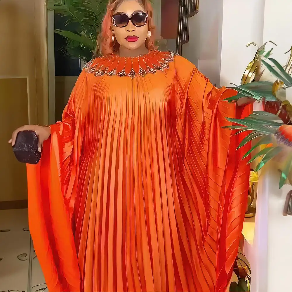 Stylish-African-Mom-BOUBOU-Pleated-rhinestone-bead-decoration-african ...