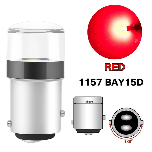 2 pièces nouvelles ampoules LED 1156 P21W BA15S R5W R10W BAU15S 1157 P21/5W BAY15D feu de frein ...