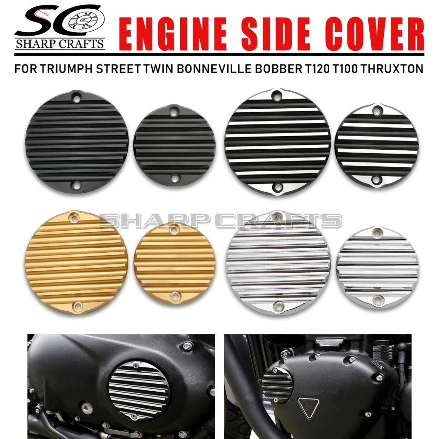 Motorcycle Clutch Badge & Acg Inspection Cover For TRIUMPH Street Twin ...