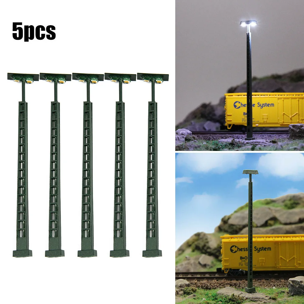 5Pcs-Model-Railway-Lights-Lattice-Mast-Light-N-Gauge-H0-Light-Layout ...