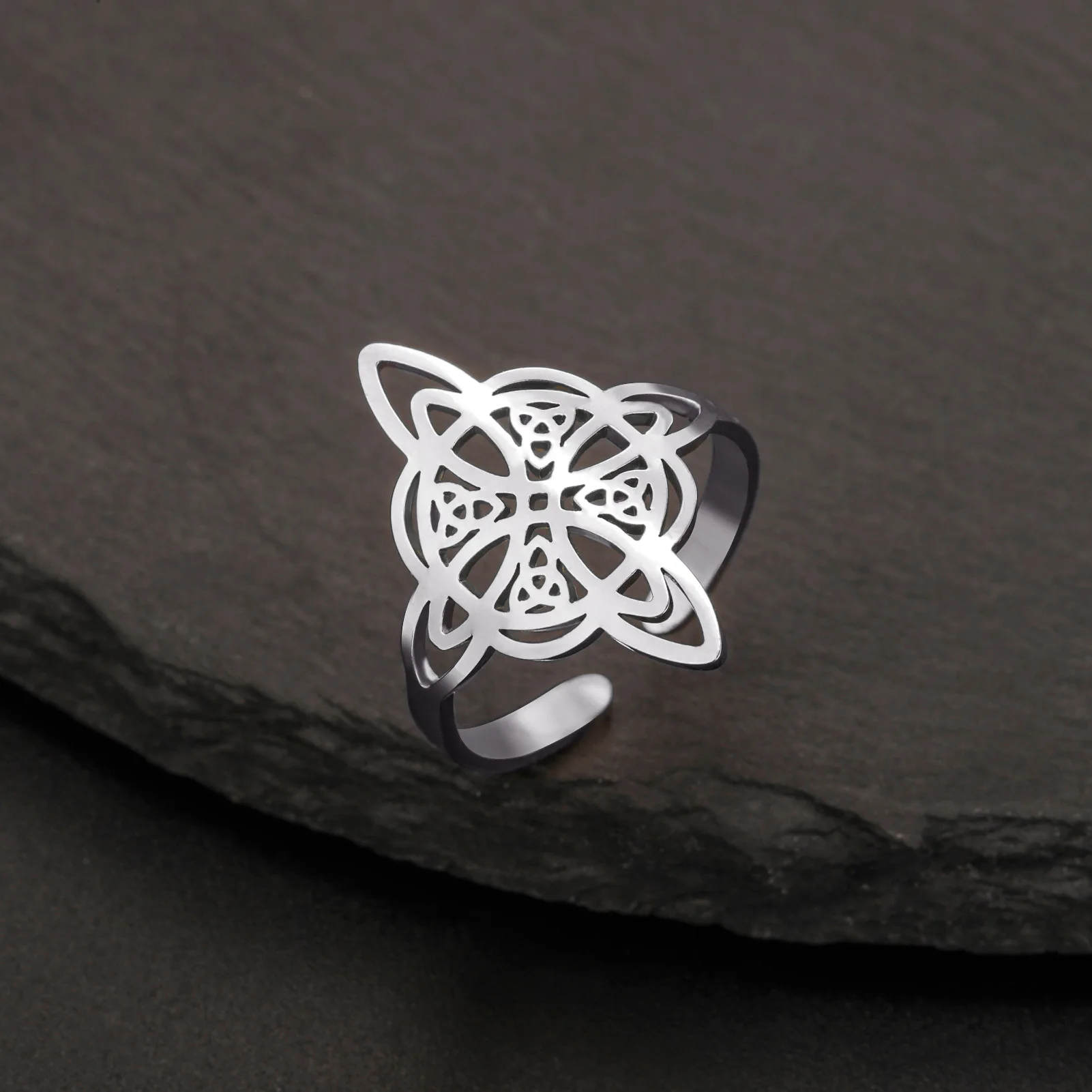 YILUOCD-Witchcraft-Stainless-Steel-Open-Ring-Supernatural-Witch-Knot ...