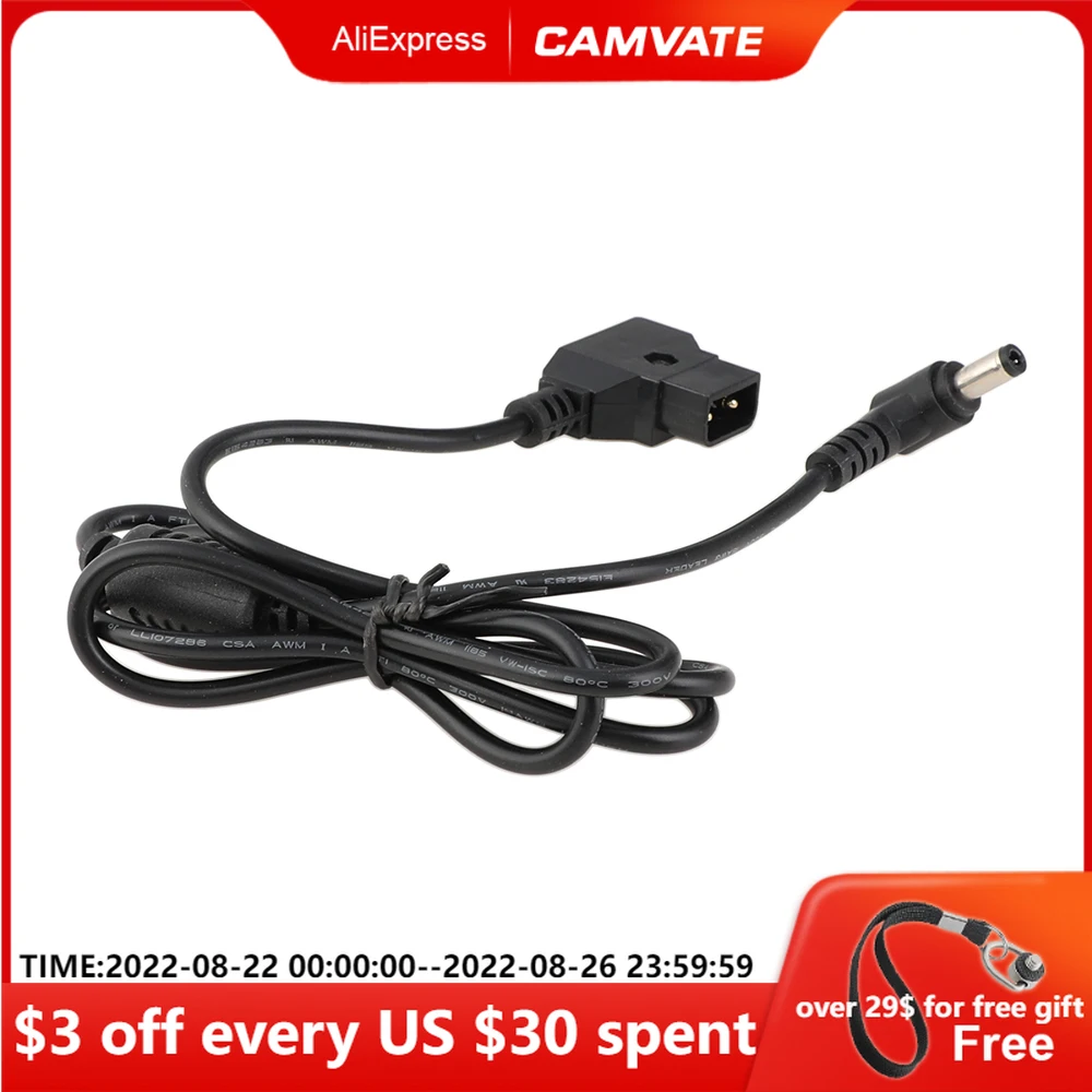 CAMVATE D Tap To DC Barrel Power Cable For Blackmagic Camera ...