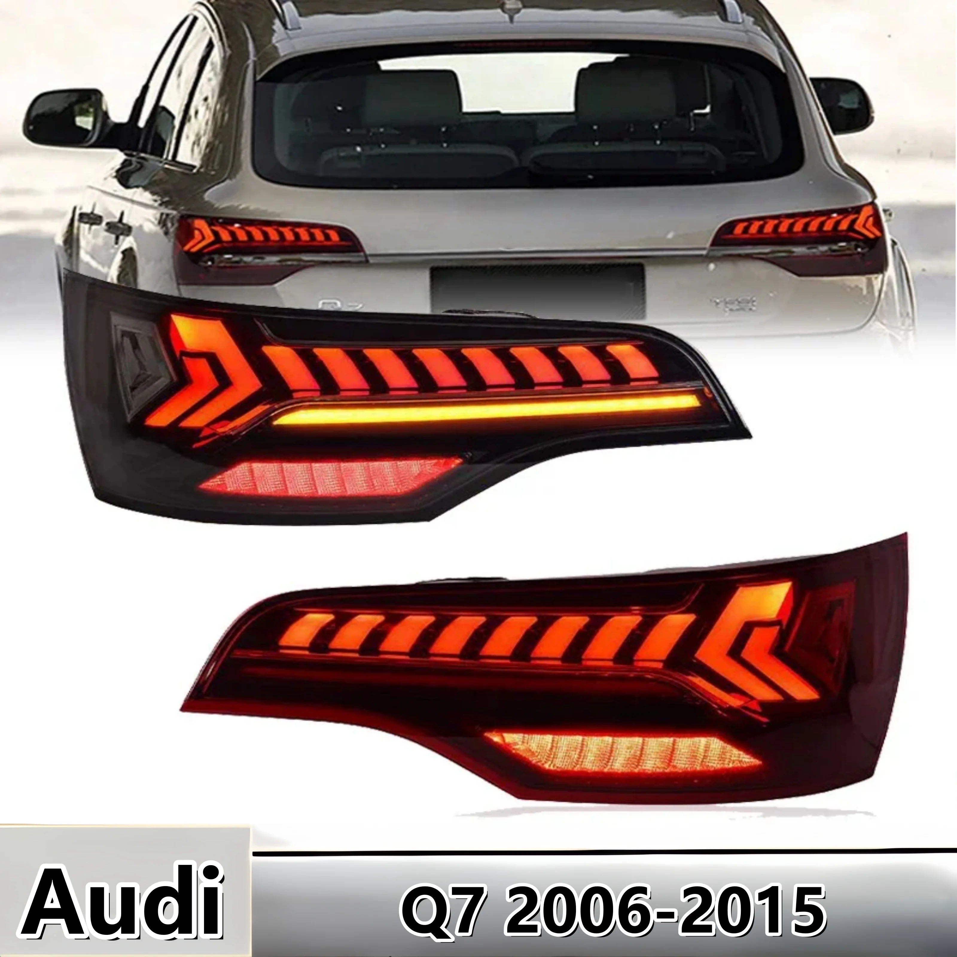 2Pcs Rear Lights for Audi Q7 2006-2015 LED Tail Lights Car Styling Tail ...