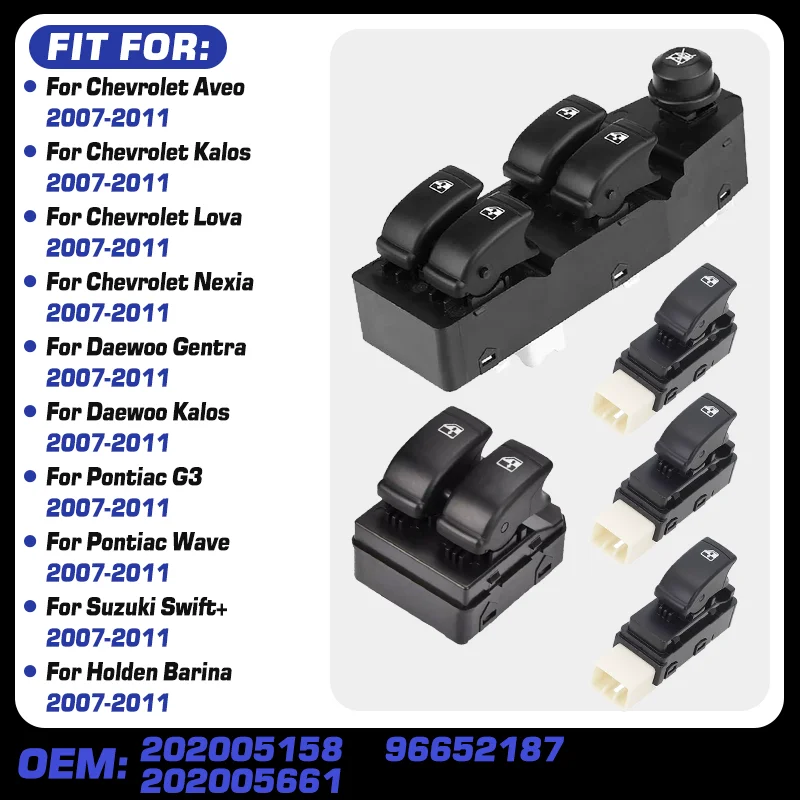 Master Power Window Switch Button Car For Chevrolet Aveo Kalos Nexia ...