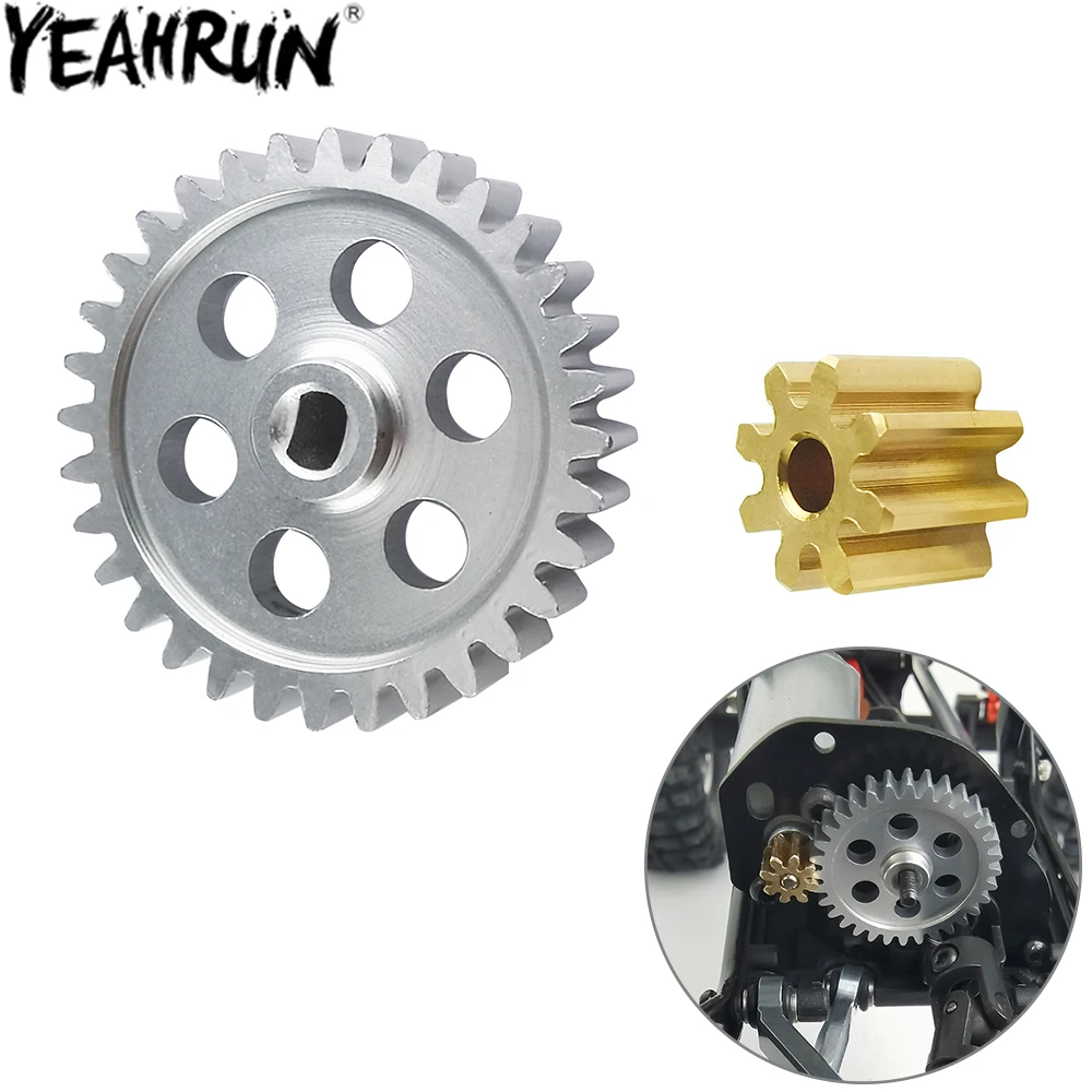 YEAHRUN Transmission Gearbox Gears and Motor Gear Set 32T & 8T for 1/24 ...