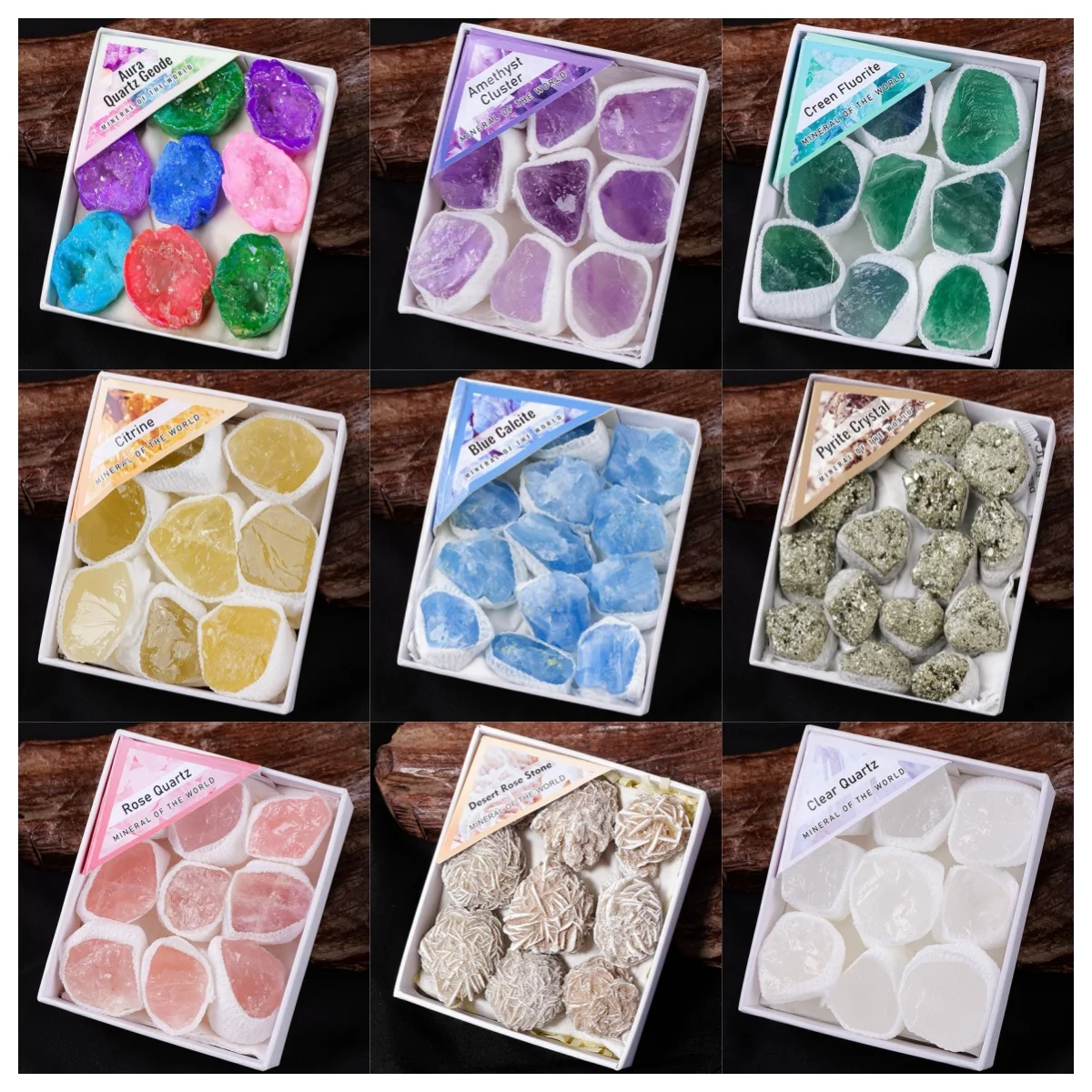 1 Box (about 9 Pieces) of Natural Crystal Specimen Set Used for ...