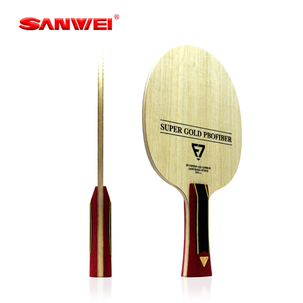Original SANWEI Table Tennis Blade F7 5Wood 2 ZL Fiber Racket Ping Pong ...