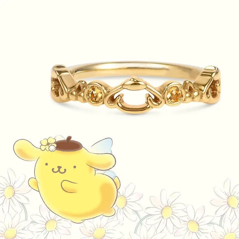 Anime Sanrio Open Ring Kawaii Pompom Purin Accessories Cute Personality ...