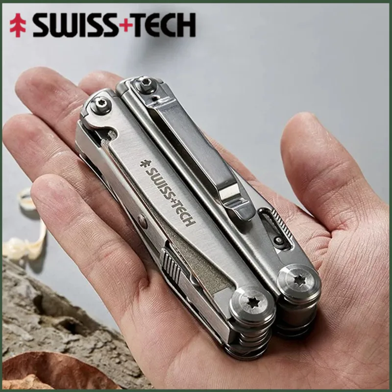 SWISS TECH 18 in 1 Folding Multitool Pliers Multi-functional ...