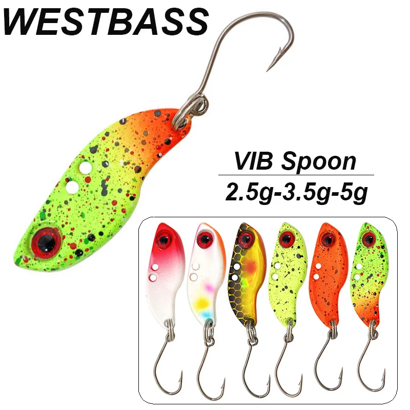WESTBASS 1PX Micro Spoon Bait 2.5-3.5-5g Mini Spinner Lure Metal Sequin ...