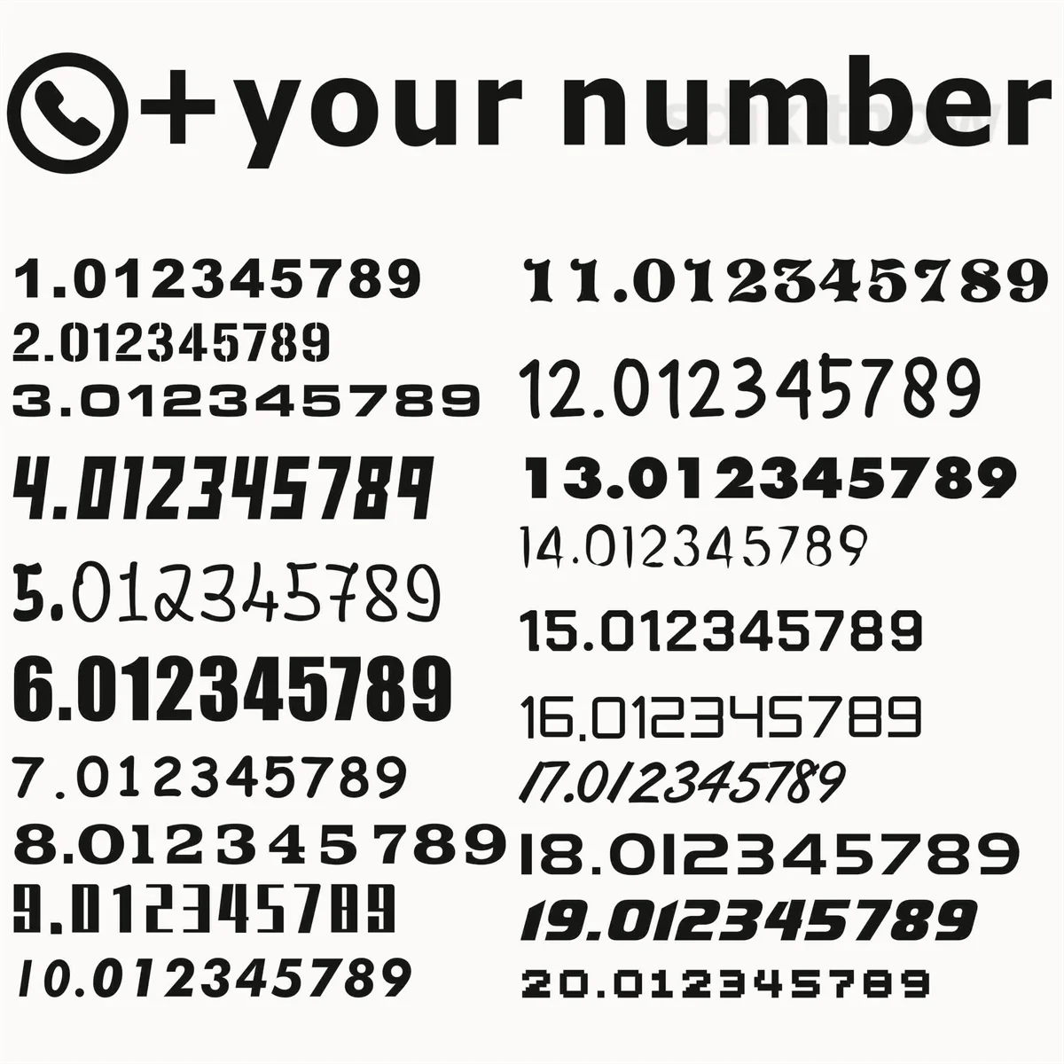 DIY-Custom-Car-Temporary-Parking-lot-Stop-Card-Phone-Number-Sticker ...