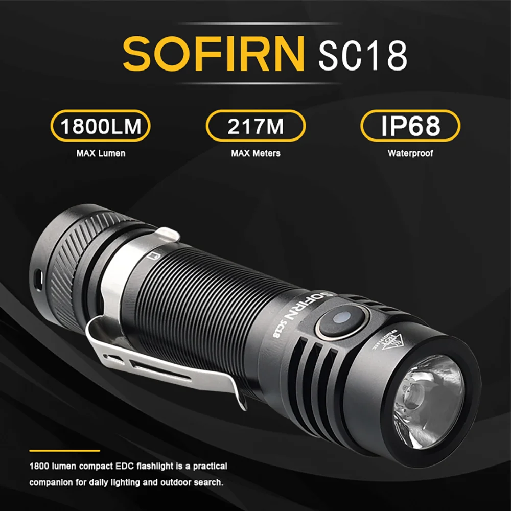 Sofirn-SC18-1800lm-SST40-LED-Green-18650-Torch-TIR-Optics-Lens-EDC ...
