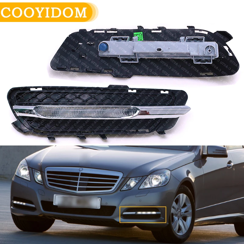 Car Front LED Daytime Running Lights DRL For Mercedes Benz W212 E250 ...