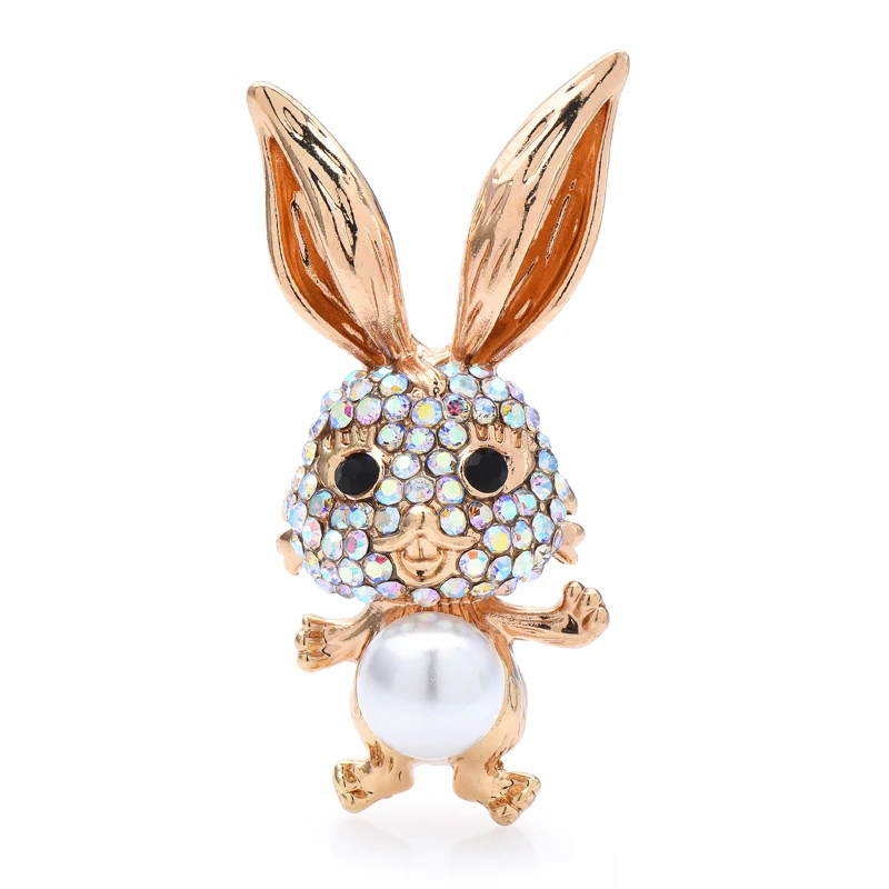 Wuli-baby-Rhinestone-Rabbit-Brooches-For-Women-Men-Pearl-Lovely-Bunny ...