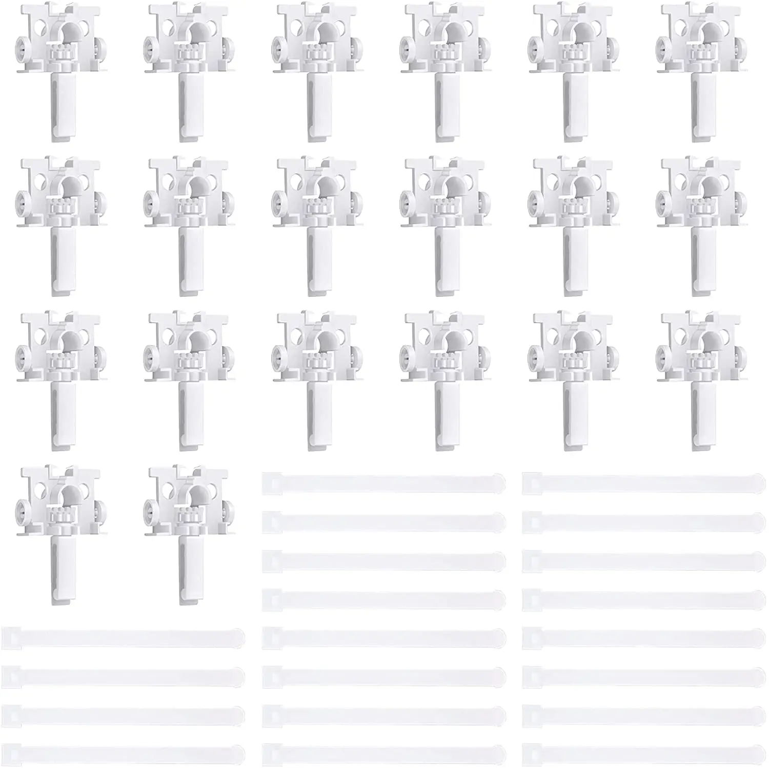 Vertical Blind Stem Replacement, 20 Sets White Plastic Blinds Replacement Parts Vertical Blind ...