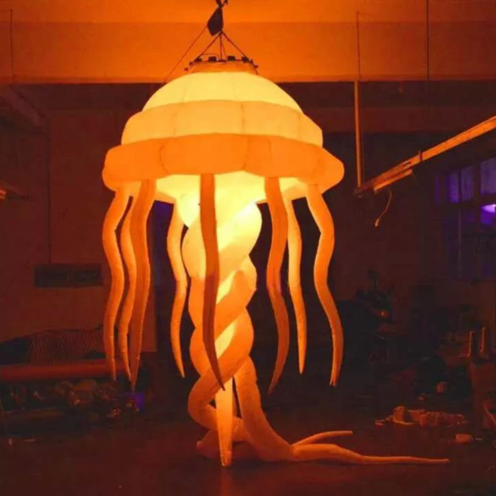 3mts Long Hanging Inflatable Jellyfish With LED Strip And Built-In ...