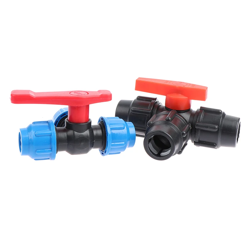1Pc 20/25/32mm Pvc Ball Valves Plastic Water Pipe Quick Valve PE Tube 3 ...