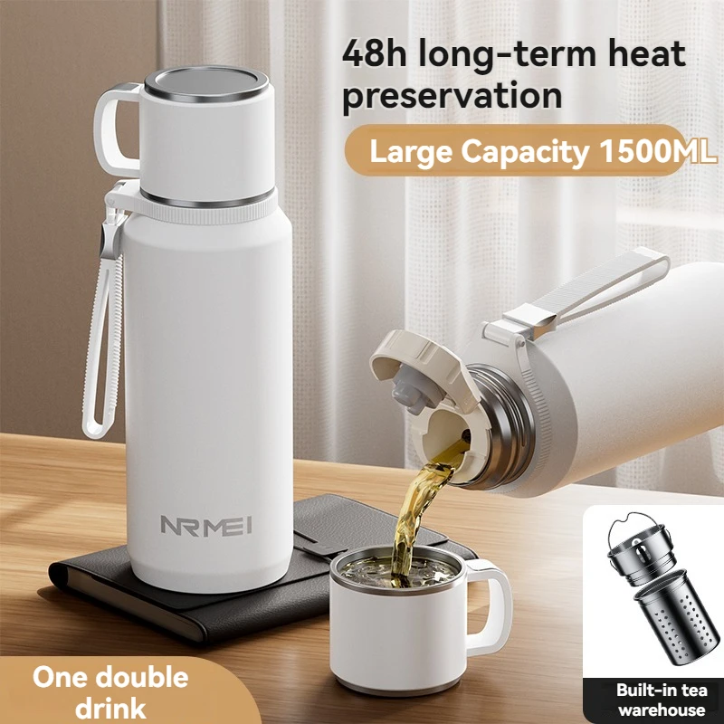 1-5L-Stainless-Steel-Vacuum-Flask-large-Thermos-water-bottle-Outdoor ...