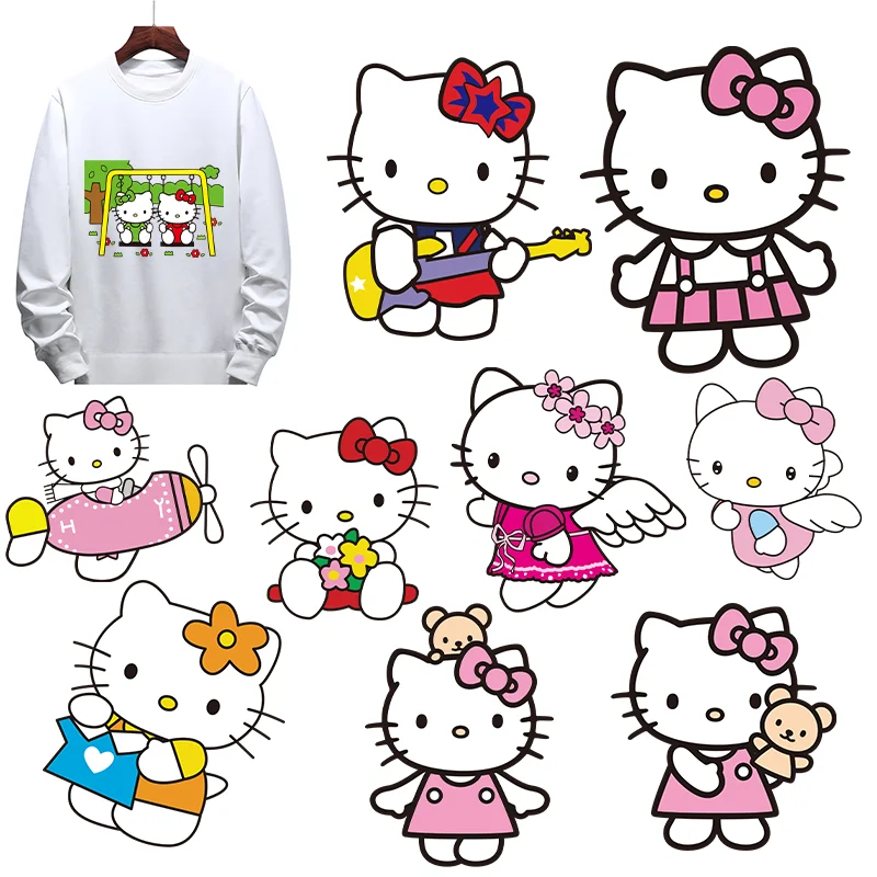 Hello-Kitty-Iron-on-Heat-Transfer-Stickers-for-Children-s-Clothing ...