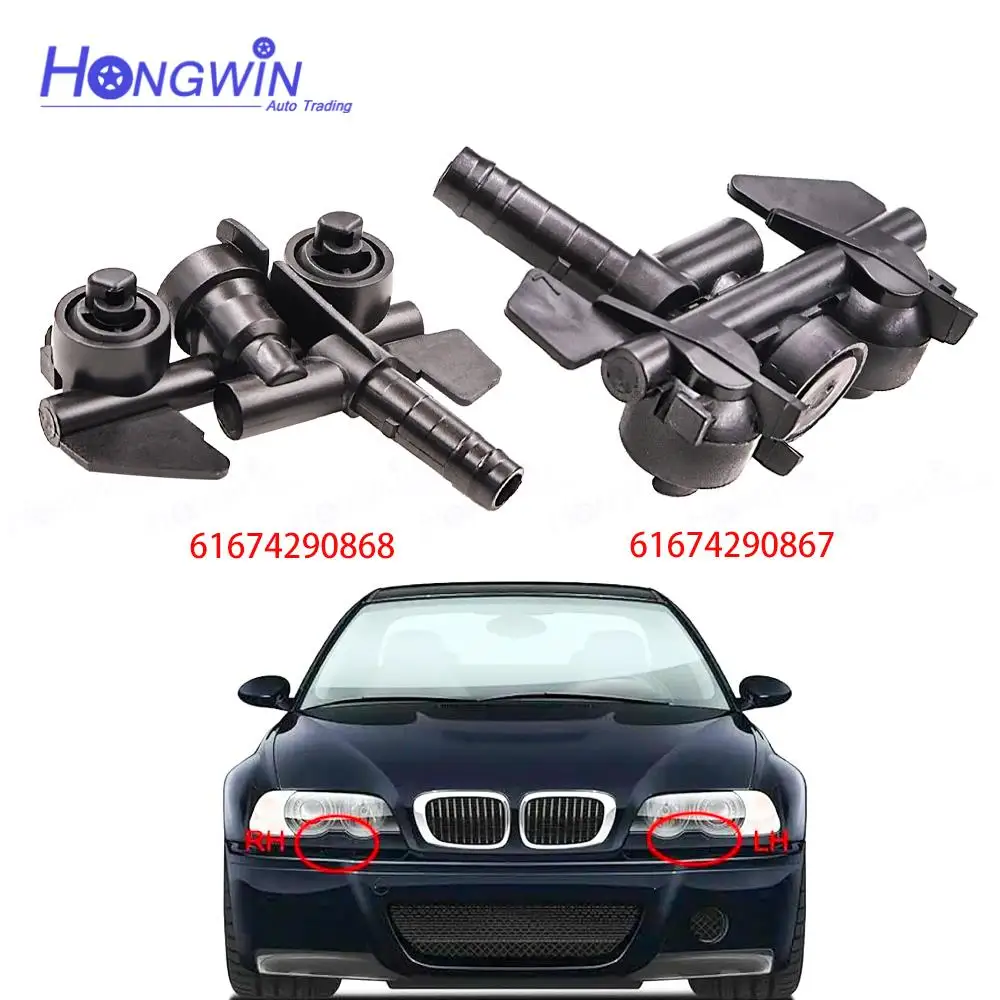 Headlight Washer Spray Nozzle Jet Cap Cover Left/ ight Side for BMW 3 ...