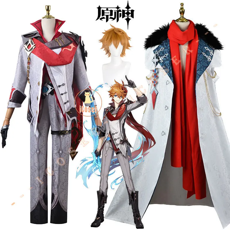 Genshin-Impact-Tartaglia-Childe-Cosplay-Costume-Wig-Fatui-Cloak-Outfit ...