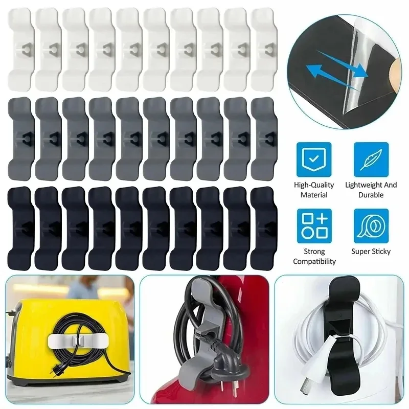 6Pcs-Cord-Wrapper-Organizer-Clips-Holder-Wire-Hider-Cable-Winder ...