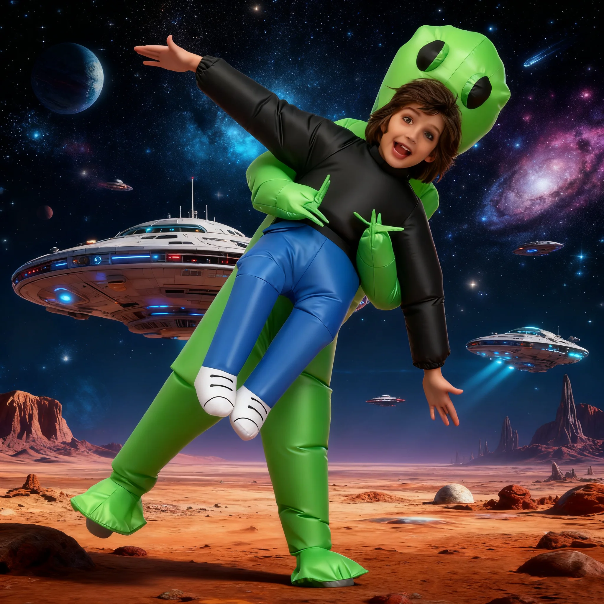 Kids Alien Costume, Blow Up Inflatable Alien Costumes for Boys ...