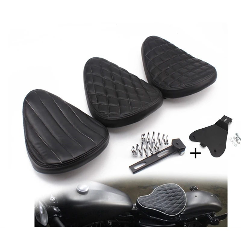 Motorcycle-Solo-Seat-With-Baseplate-And-Springs-Bracket-Sitting-Cushion ...