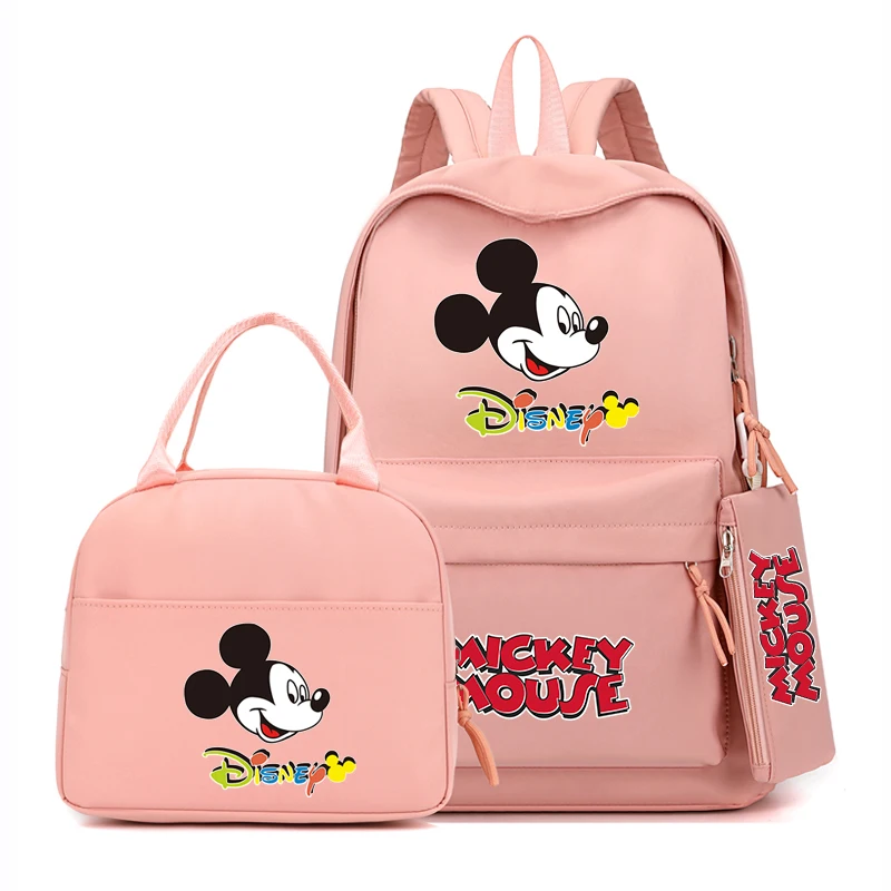 3Pcs-set-Disney-Mickey-Mouse-Printed-Backpack-with-Lunch-Bag-for ...