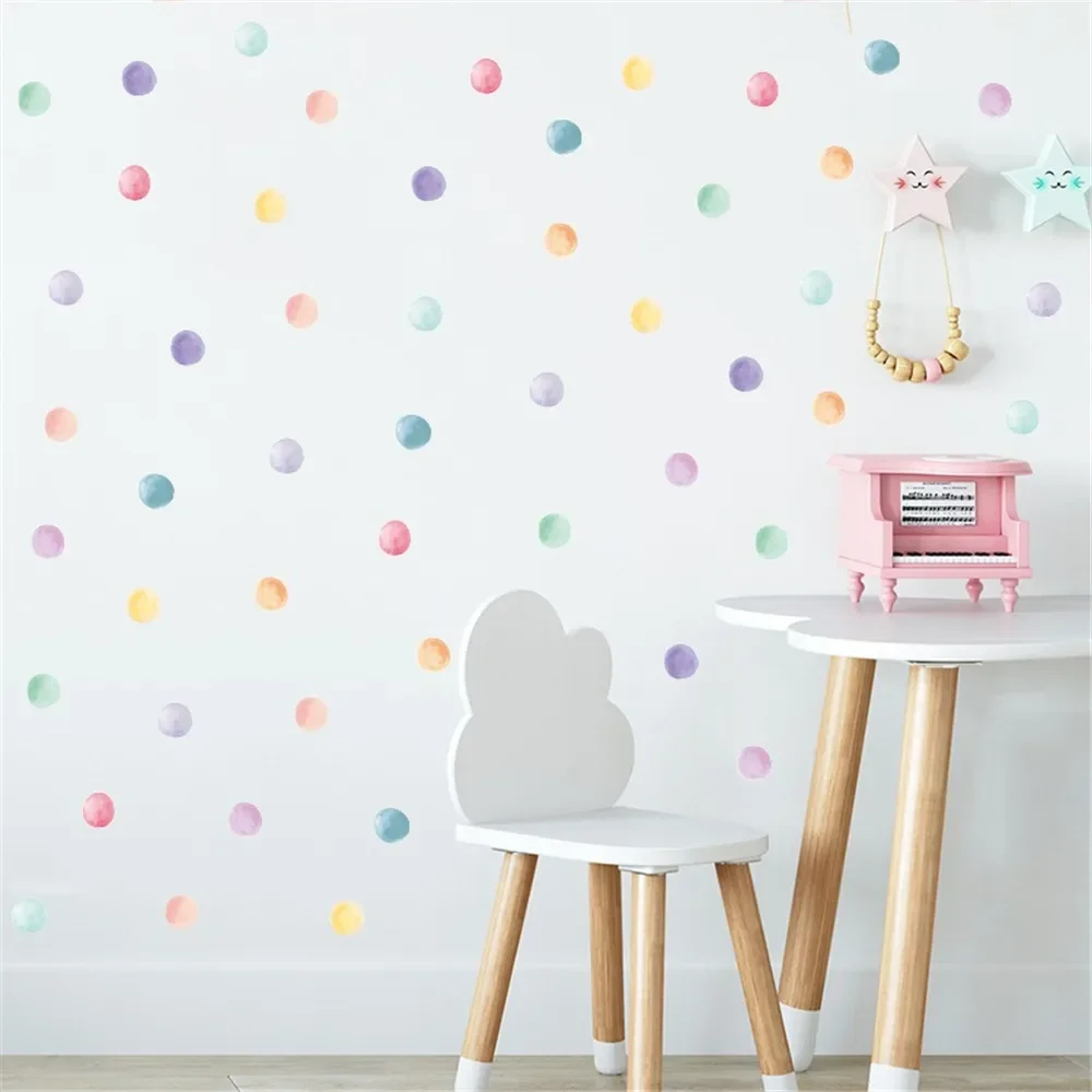 Polka-Dots-Wall-Sticker-Circle-Wall-Decal-for-Kids-Bedroom-Living-Room ...