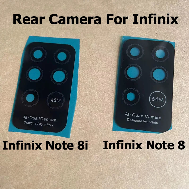 2PCS For Infinix Note 8 X692 Back Camera Glass Lens With Glue Sticker ...