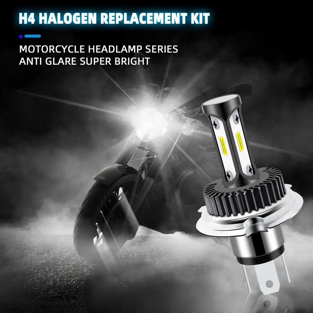 Super-Bright-H4-Led-Headlight-Bulbs-Conversion-Kit-6000k-White-9-60v-Hi ...