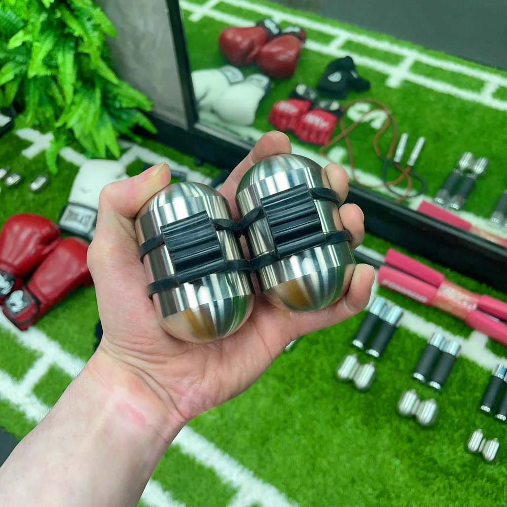 2 Pieces 304 Stainless Steel Egg Weights - Shadow Boxing Bells Jogging ...