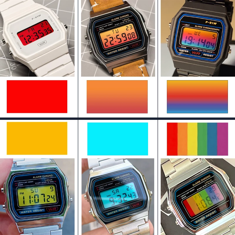 F-91W A158 A159 A168 display screen stickers, DIY high-definition ...