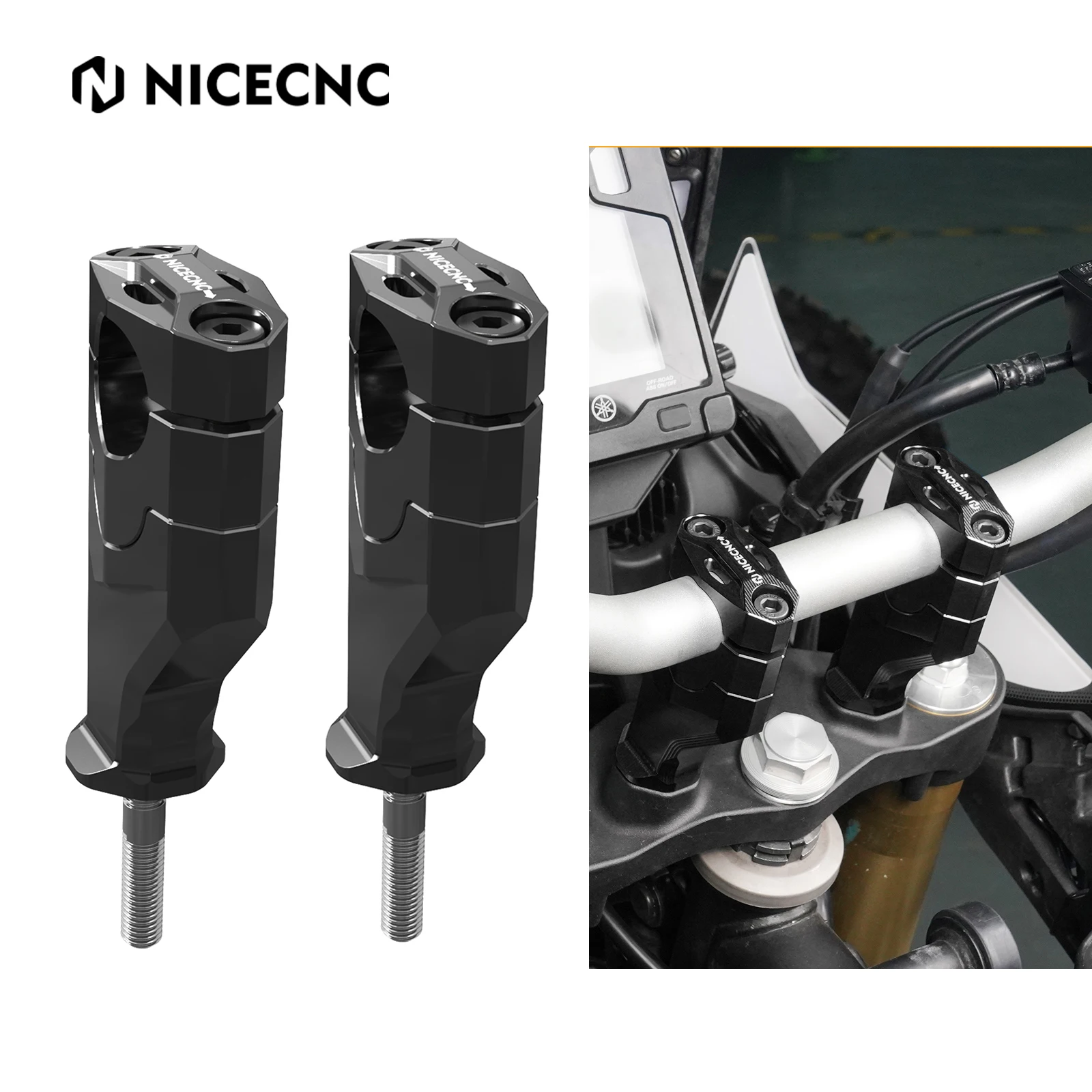 For-Tenere-700-20MM-Handlebar-Riser-Heightening-Clamp-Mount-For-Yamaha ...