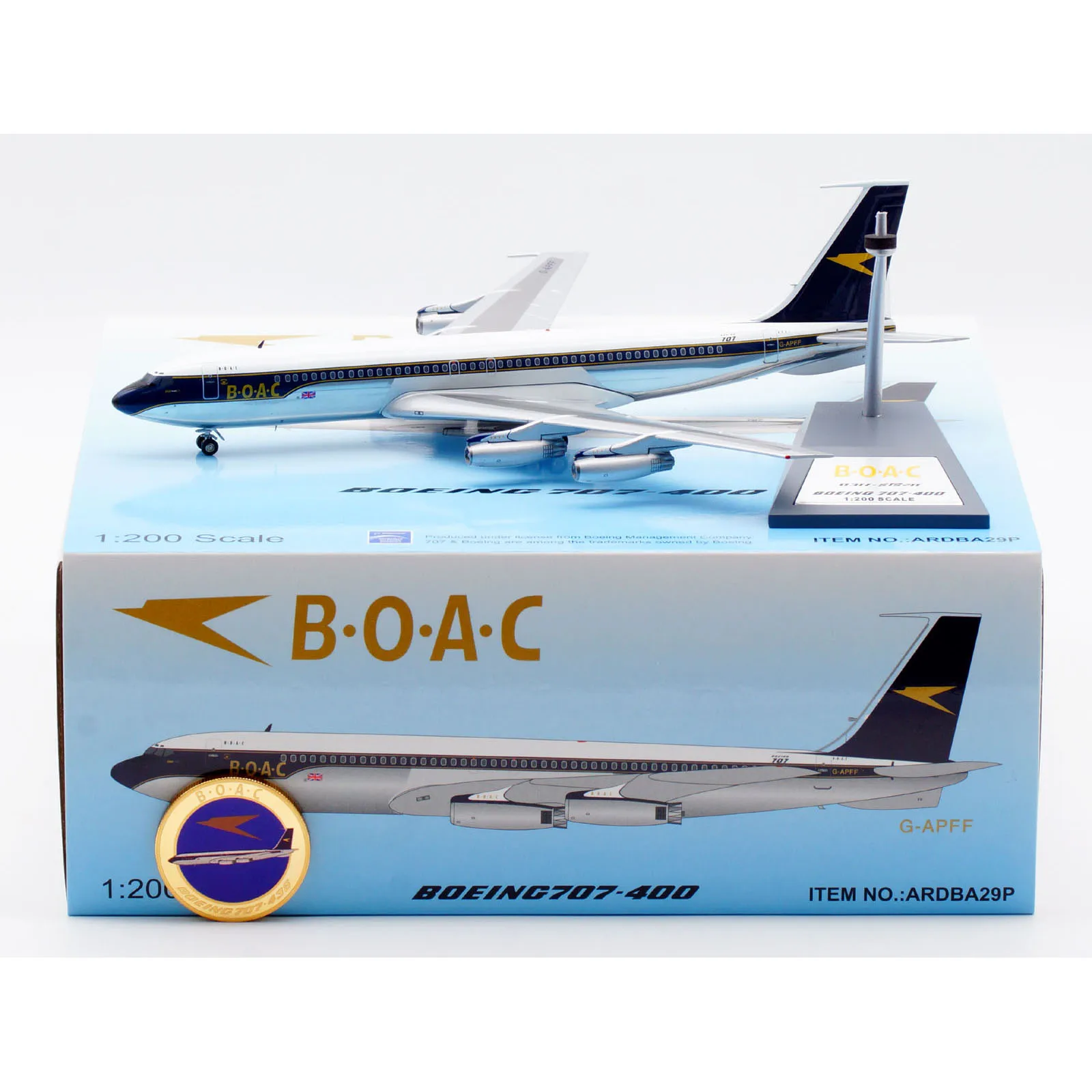 ARDBA29P Alloy Collectible Plane Gift ARD 1:200 BOAC Boeing B707-400 ...