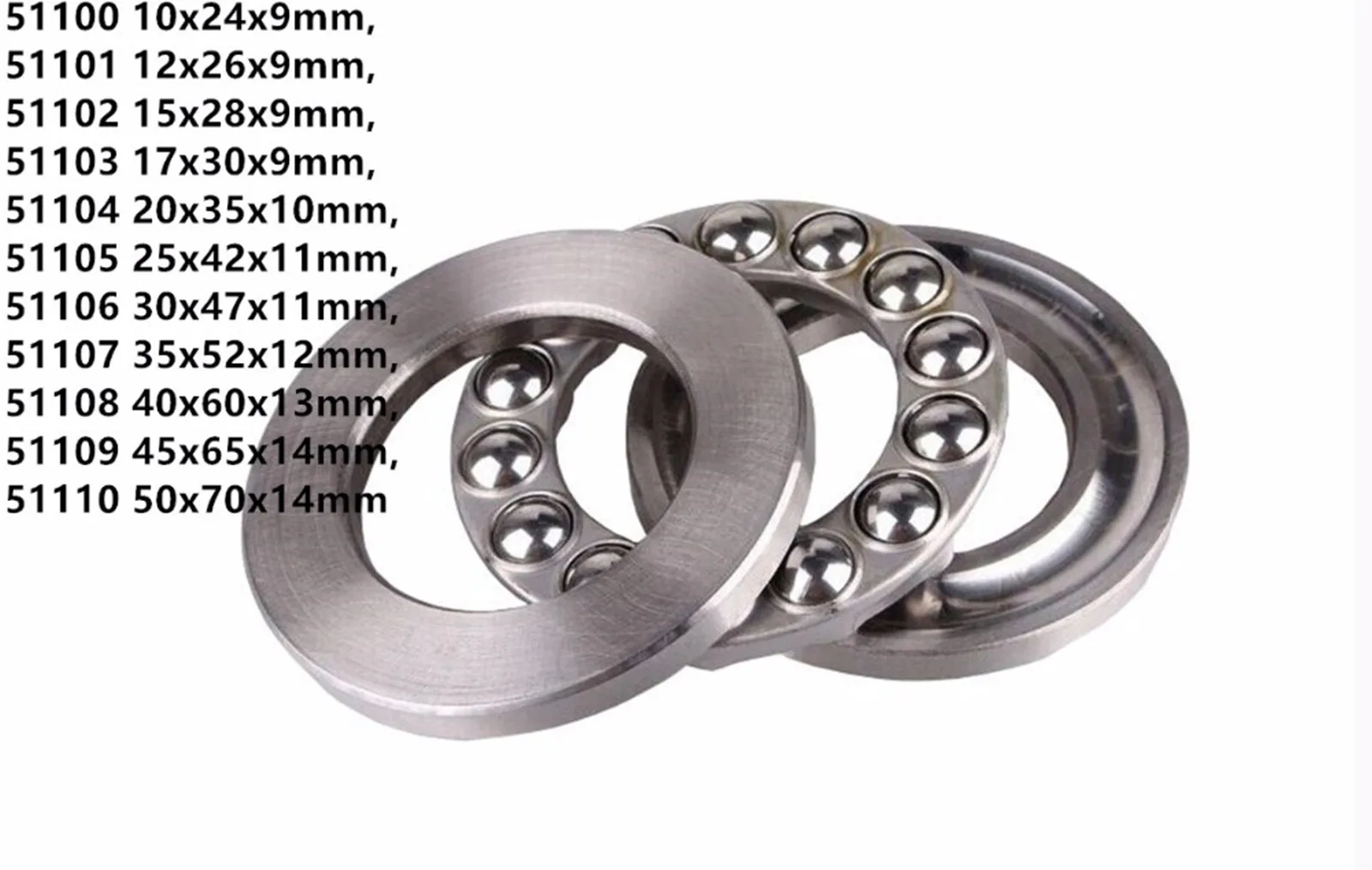 1PC 51100 51101 51102 51103 51104 51105 51106 3-in-1 Surface Bearing ...