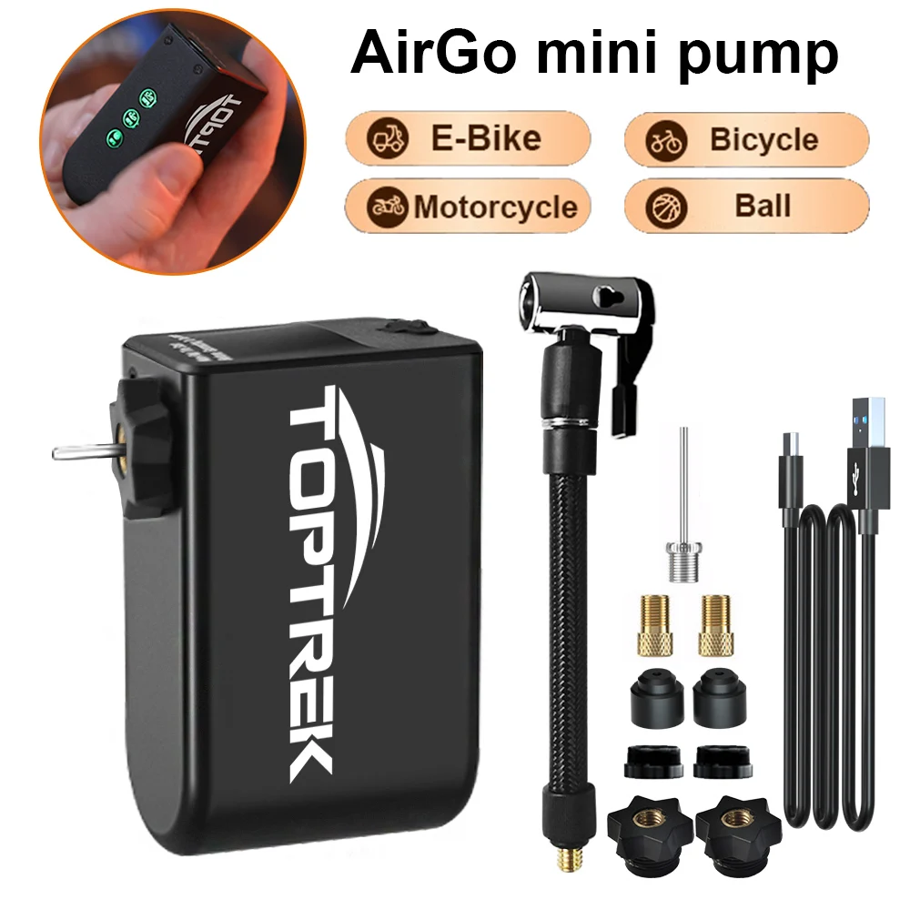 NEW-Mini-Electric-Air-Pump-Portable-1260mAh-100PSI-Toptrek-Motorcycle ...