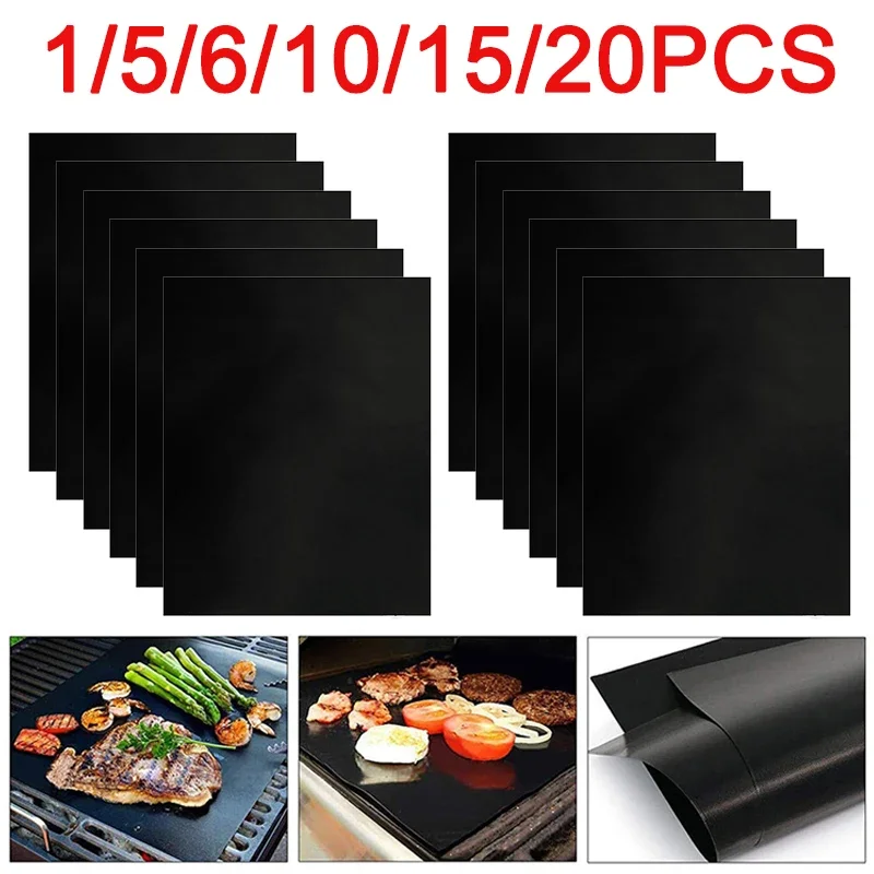 1-5-6-10-20pcs-Reusable-Non-Stick-BBQ-Grill-Mats-Baking-Mat-Outdoor ...
