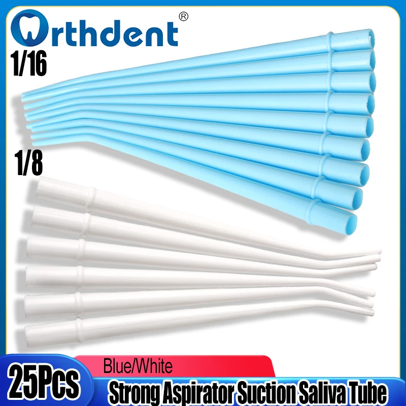 25Pcs/Pack Disposable Dental Saliva Ejector Surgical Suction Tips For ...