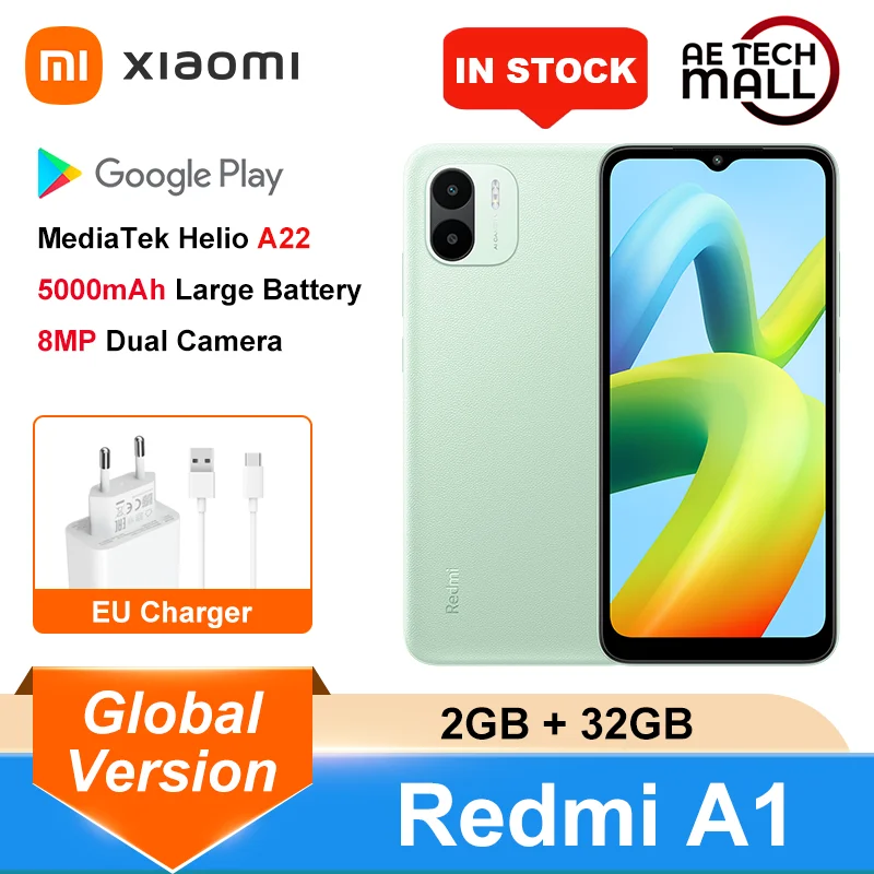 Global Version Xiaomi Redmi A1 Smartphone 2gb Ram 32gb Rom Mtk Helio ...