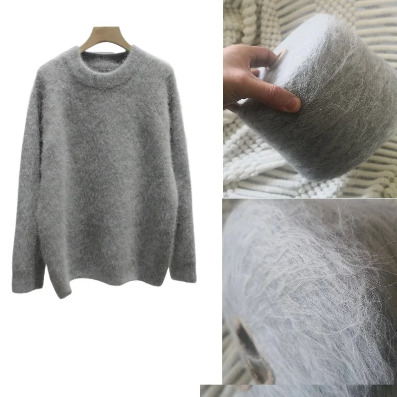 500g/ball Soft Rabbit Yarn for Knitting Wool Warm Crochet Mohair Yarn ...