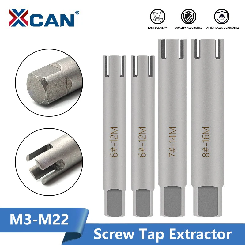 XCAN Damaged Screw Tap Extractor M3 M4 M5 M6 M8 M10 M12 M14 M16 M20 M22 ...