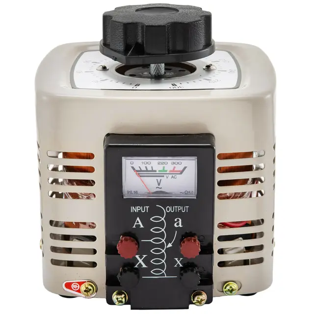 VEVOR Variac Variable Transformer AC Voltage Regulator Transformer Converter 500VA-3000VA Built ...