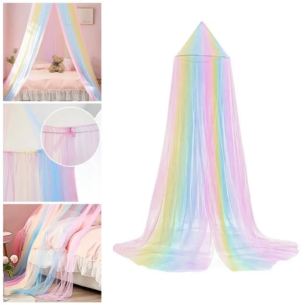 Decorative-Mosquito-Net-Rainbow-Color-Single-Door-Mosquito-Net-Bed ...