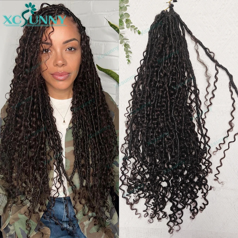 Boho-Locs-Crocheted-Pre-looped-Crochet-Hair-Human-Hair-Crochet-Boho ...