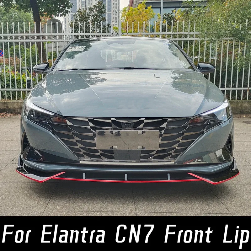Front-Bumper-Splitter-Lip-Chin-Spoiler-BodyKit-Diffuser-Protector-Guard-For-Hyundai-Elantra-CN7 ...