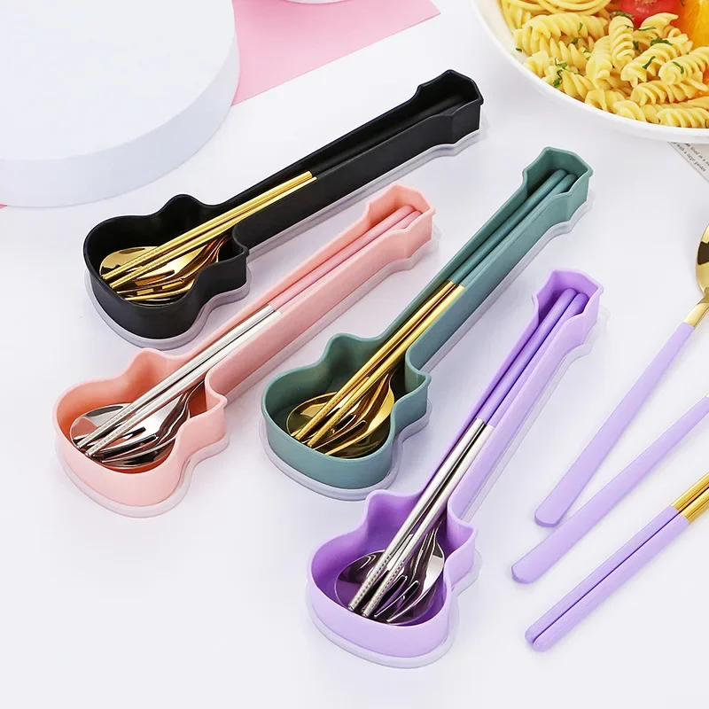 2/3Pcs Cutlery Set Fork Spoon Chopsticks Dinnerware Set 304 Stainless ...