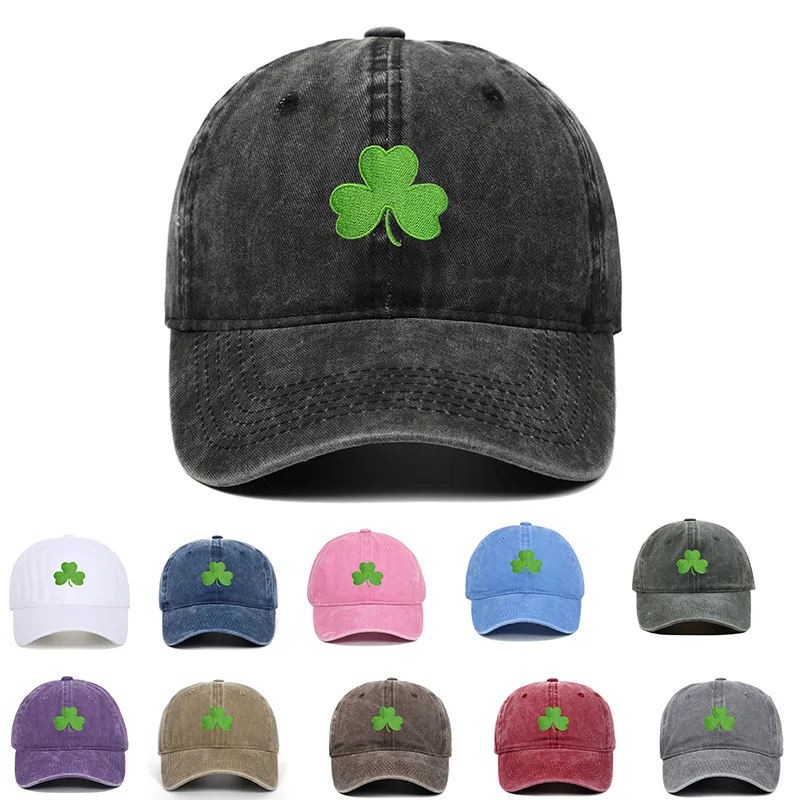 Ireland Green Baseball Cap Retro Clover Embroidered Sunscreen Hat for ...